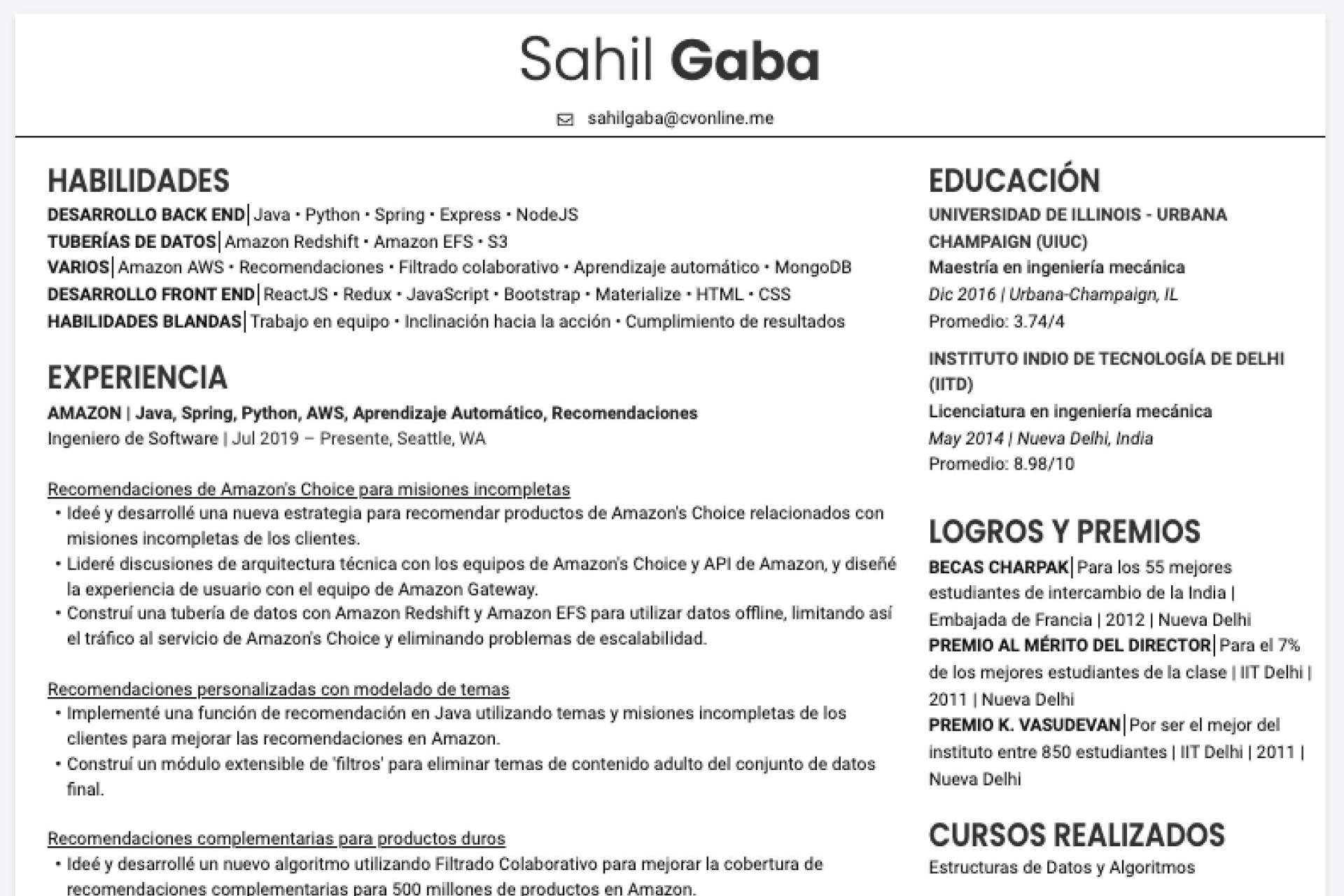 Cómo adaptar el currículum usando un formato eficiente de CV - En Línea ...